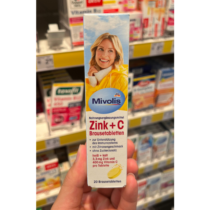 [Mivolis] Viên Sủi Kẽm + Vitamin C Hương Chanh 20 viên(Đức) - Mivolis ...