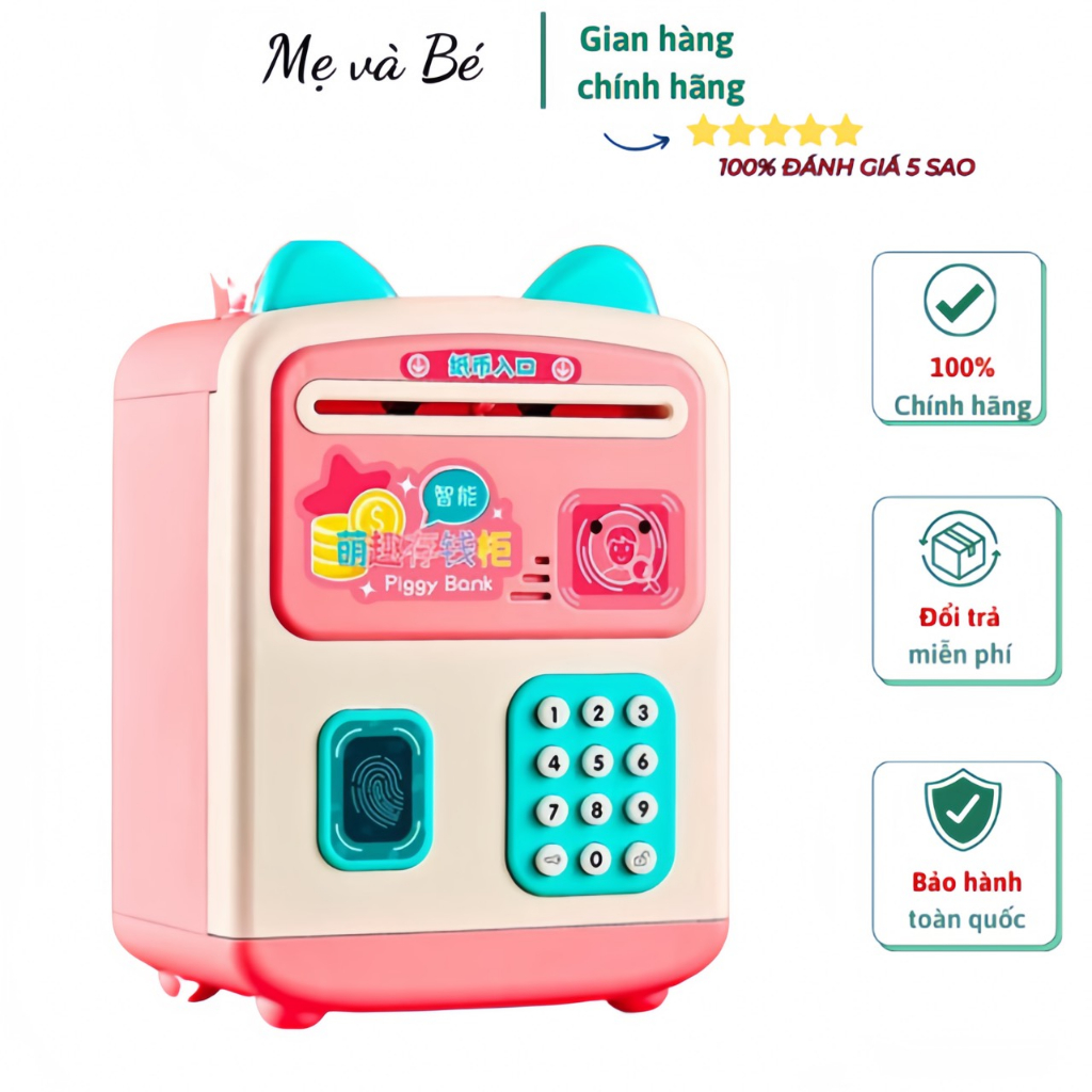 Két sắt mini cho bé FEINITE tai thỏ thông minh cho bé có vân tay tiện ...