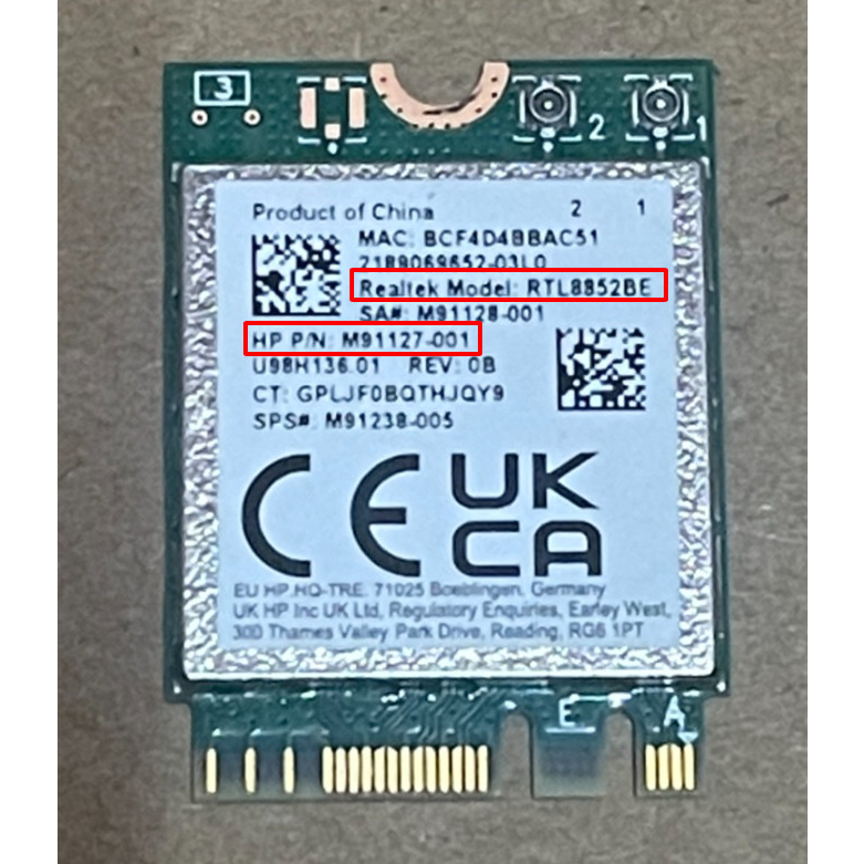 Card Wifi Realtek Rtl8852be Chuẩn M2 Ngff Key E A Có Wifi Cực Cao Và Bluetooth 50 Shopee 