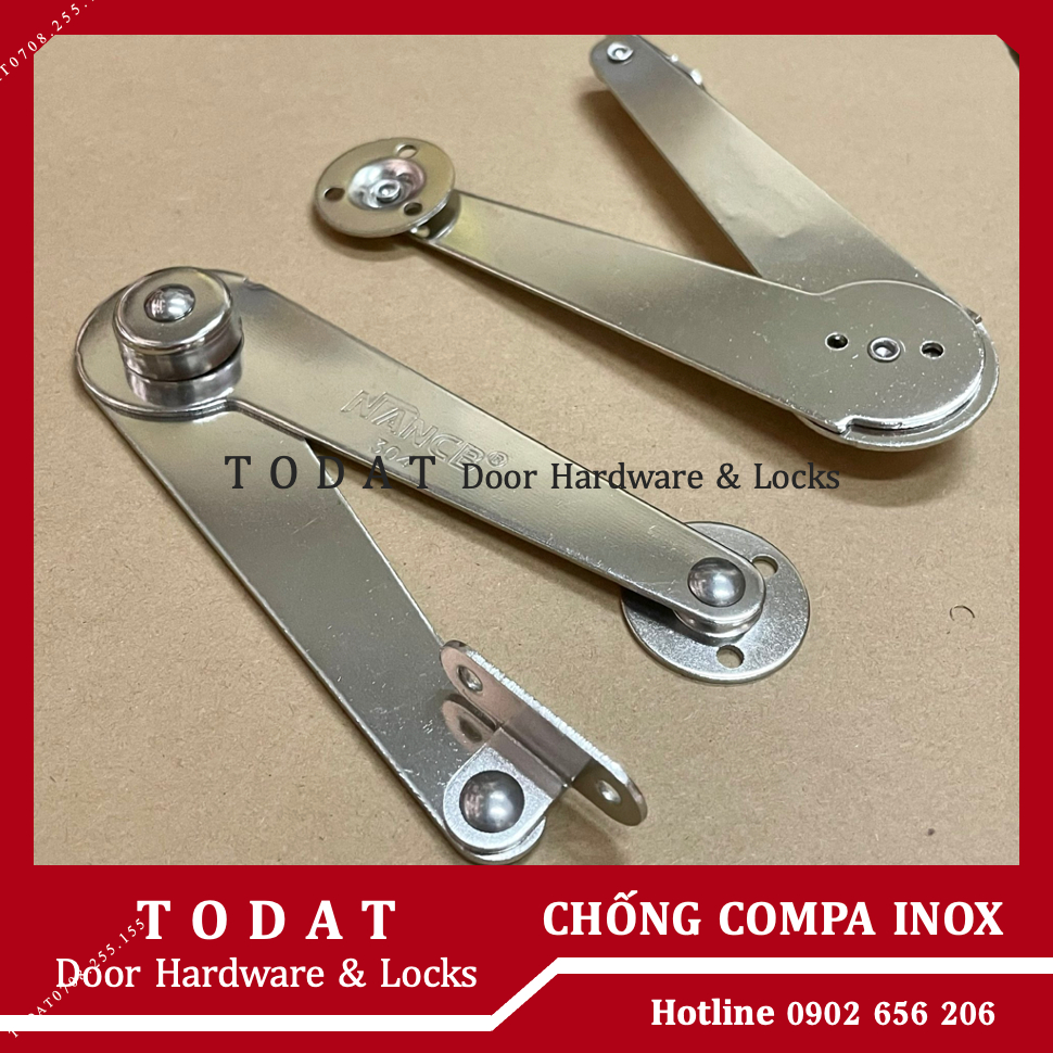 [Nancb] Chống Cửa Compa INOX Bản Lớn (1 cặp) | Shopee Việt Nam