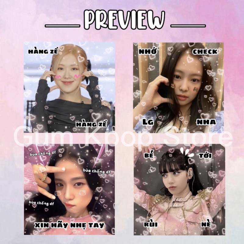 STICKER NIÊM PHONG BLACKPINK - GUM KPOP STORE | Shopee Việt Nam