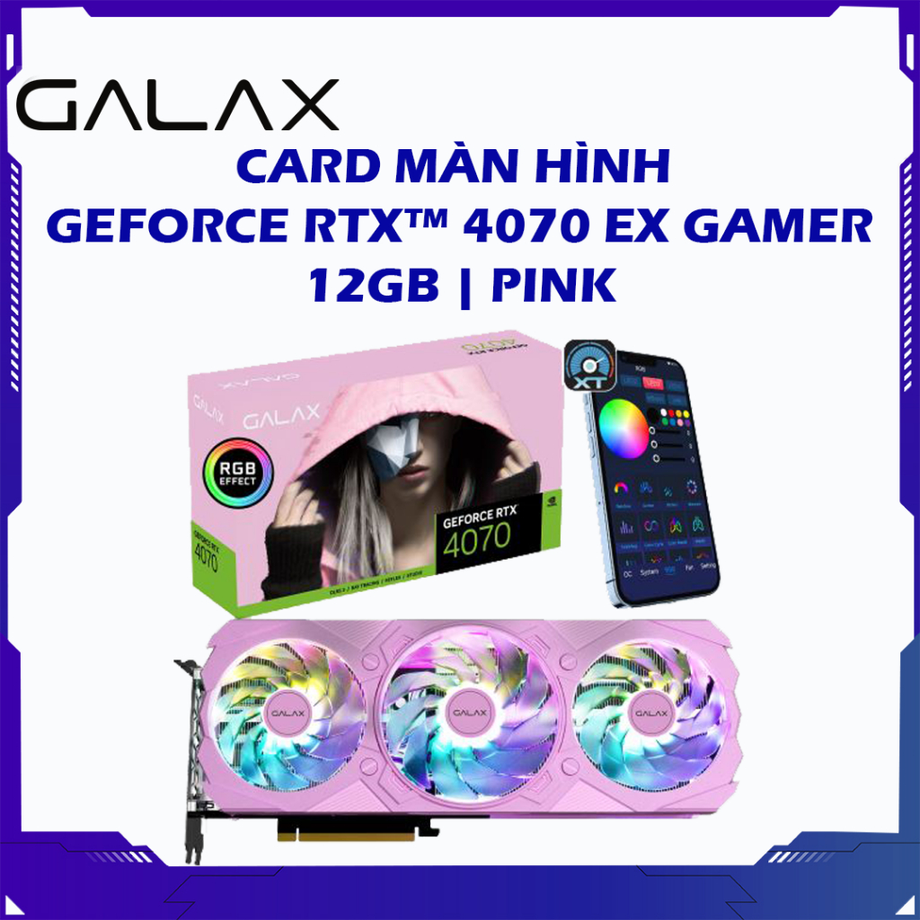 Card Màn Hình-VGA Galax GeForce RTX™ 4070 EX Gamer 12GB | Pink | Shopee ...