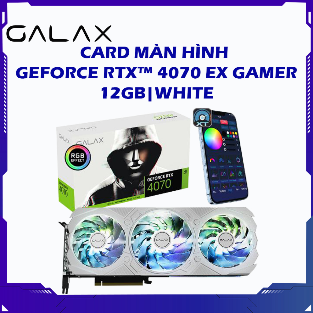 Card Màn Hình-VGA Galax GeForce RTX™ 4070 EX Gamer 12GB | White ...
