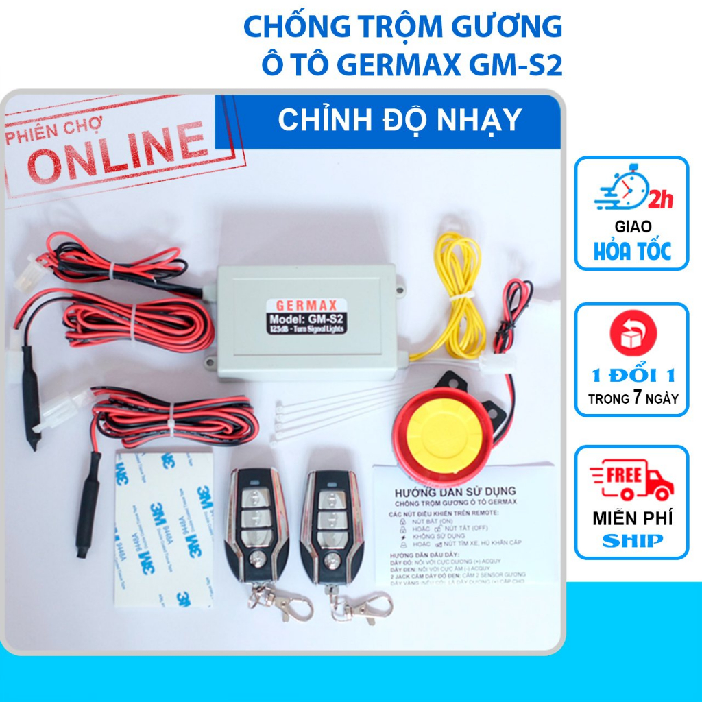Chống Trộm Gương Ô Tô, Báo Động Chống Trộm Xe Ô Tô Germax GM-S2 ...