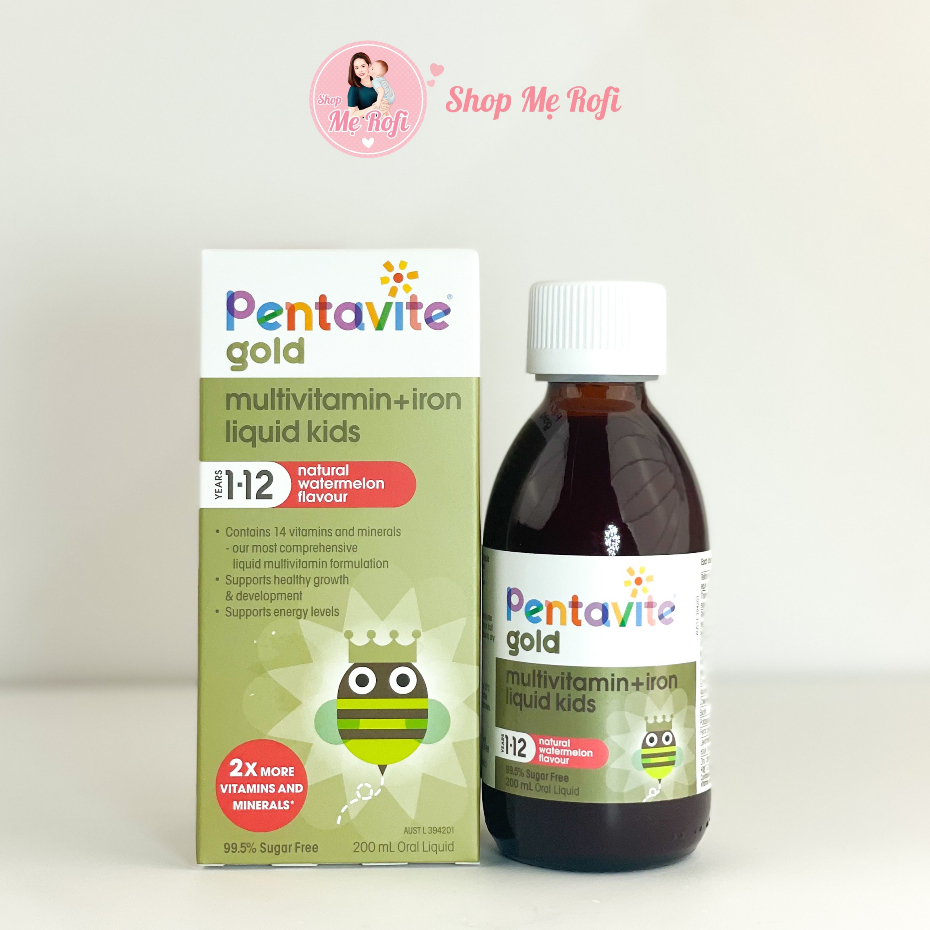 Vitamin Tổng Hợp và Sắt Pentavite Multivitamin + Iron 200ml cho bé từ 1 ...