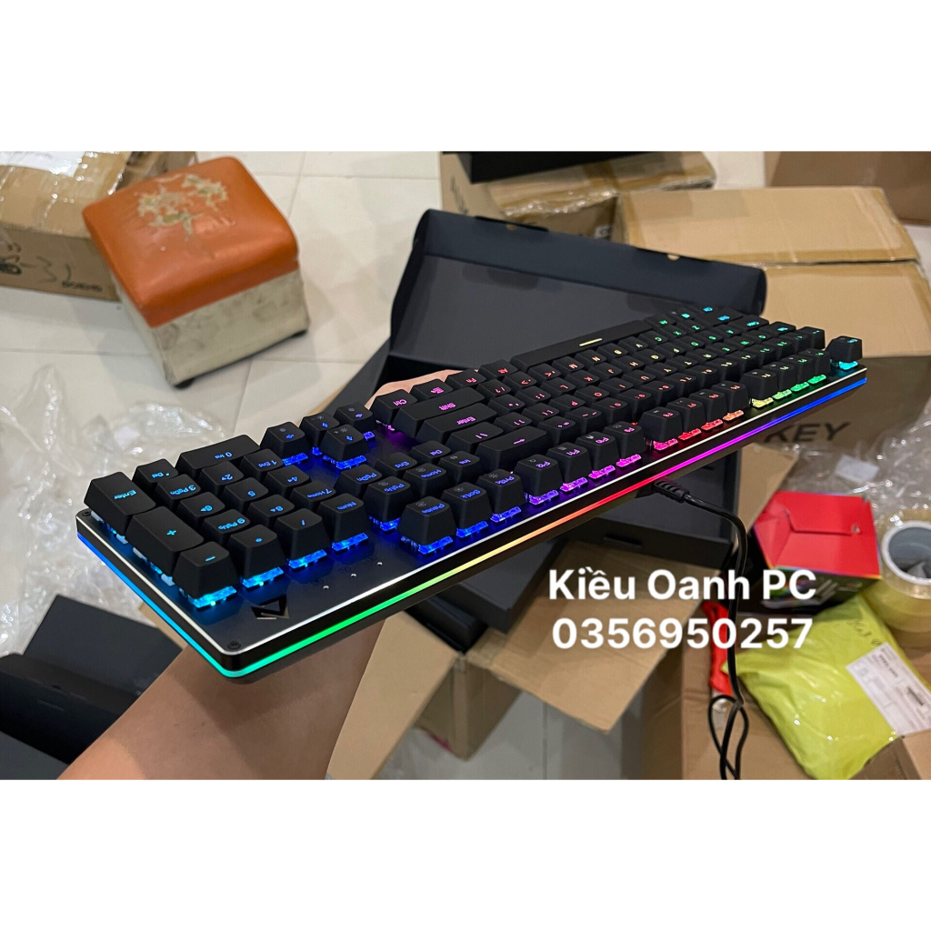 Bàn phím cơ Gamming Aukey KM-G12 Led RGB +Led viền chỉnh bằng App -Hàng ...
