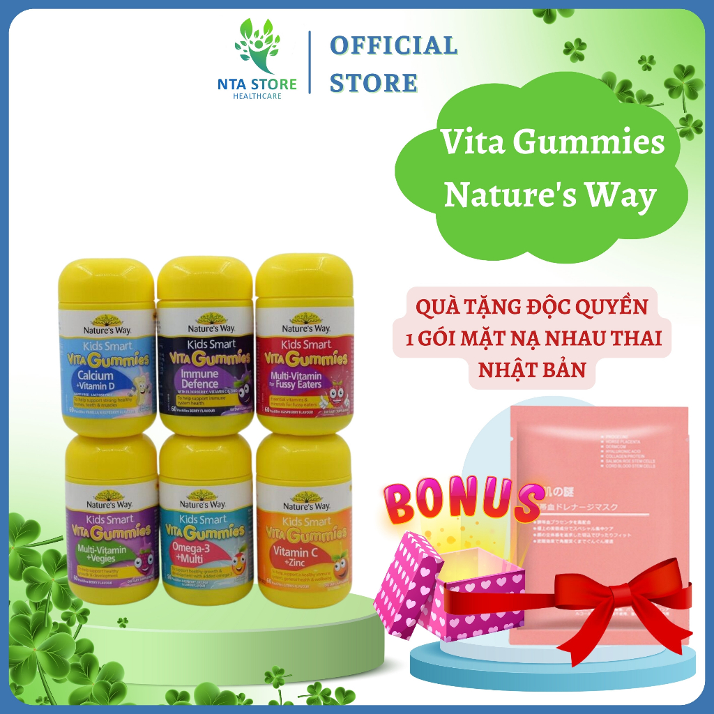 Vita Gummies Nature's Way Úc - Kẹo Gôm Bổ Sung Vitamin Cho Bé - 60 Viên ...