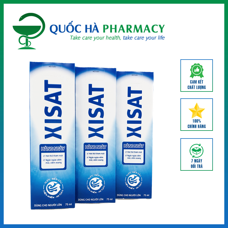 Xịt mũi Xisat Hằng Ngày (xanh dương) giúp sạch khuẩn, giảm nghẹt mũi ...