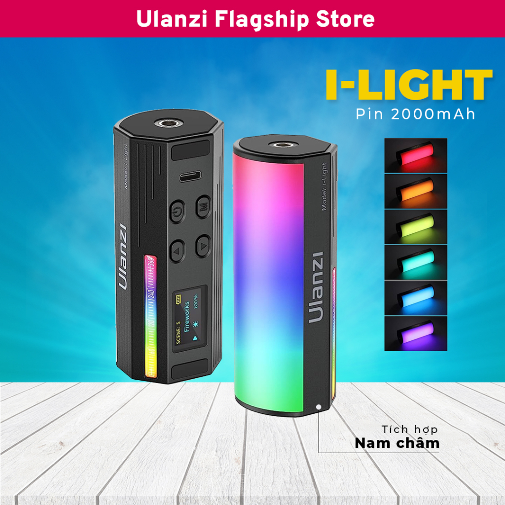 Ulanzi I-Light Đèn Led ống RGB từ tính công suất 6W | Shopee Việt Nam