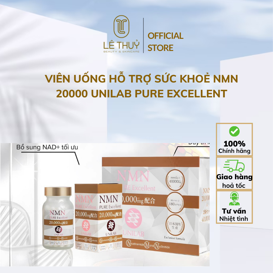 Viên uống trẻ hóa da NMN 20000 Unilab Pure Excellent set 2 lọ | Shopee Việt Nam