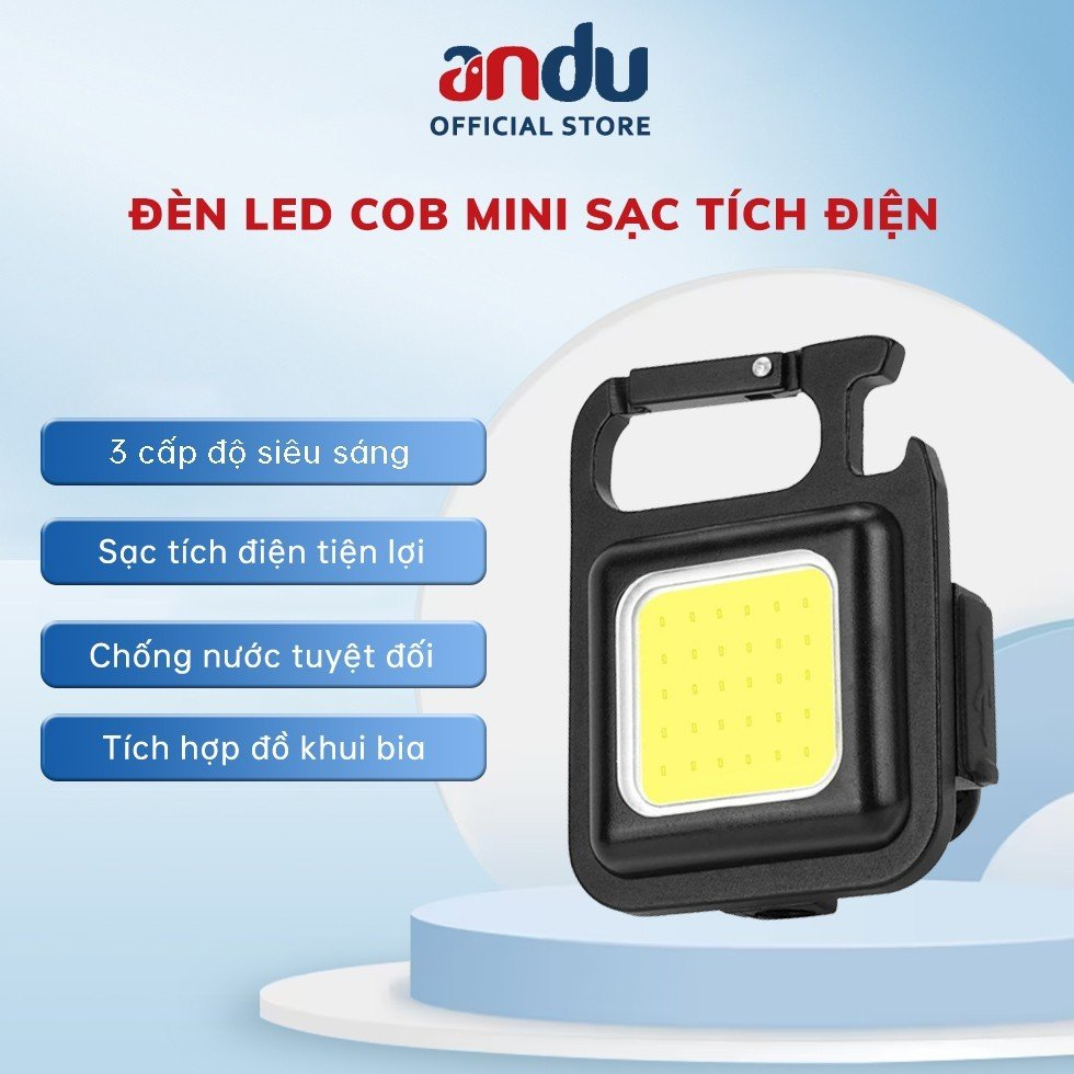 Móc Chìa Khoá Đèn Pin Đèn Led COB Mini Nam Châm Đa Năng Bỏ Túi Tiện Dụng Mang Theo Du Lịch Dã ...