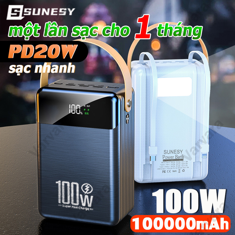 Sản phẩm SUNESY 100000mAh pin sạc dự phòng Sạc dự phòng dung lượng lớn ...