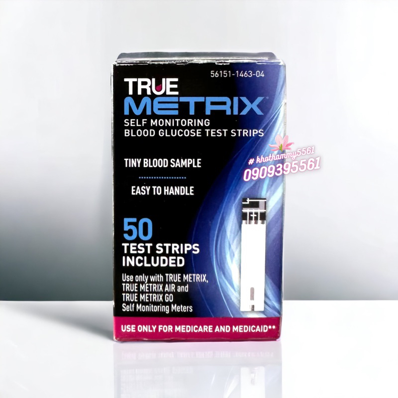 Que thử đường huyết TRUE METRIX (Hộp 50 que) Date 7/2025 | Shopee Việt Nam