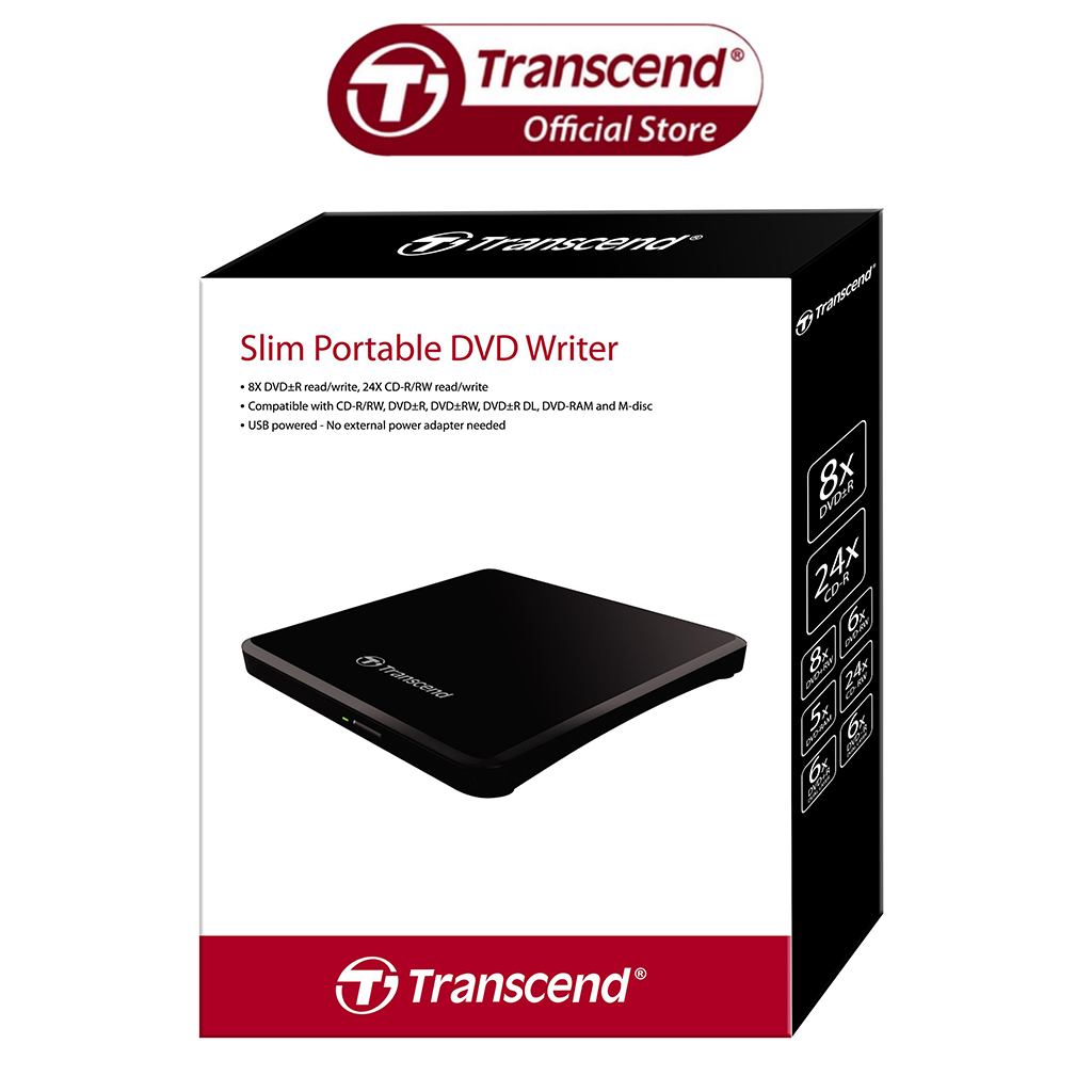Ổ ghi đĩa DVD WR Transcend TS8X DVDS-K màu đen - Model TS8XDVDS-K ...