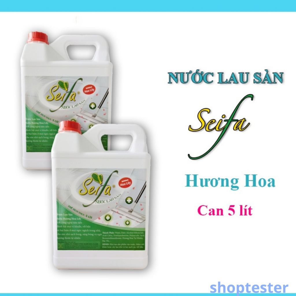 Nước lau sàn Seifa can 5 lít hương hoa Lily | Shopee Việt Nam