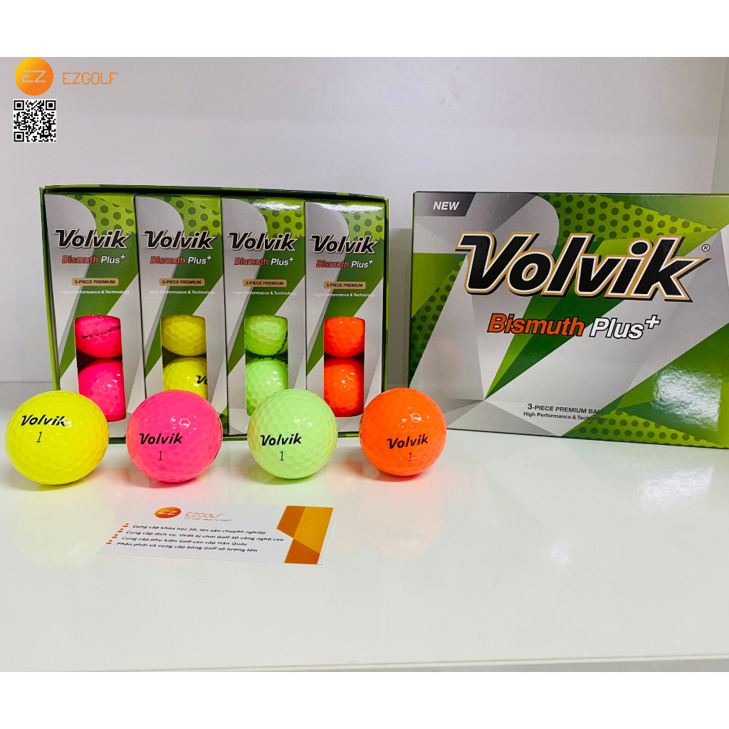 Bóng Volvik Bismuth Plus + colour - Bóng golf hộp 12 quả 4 màu | Shopee ...