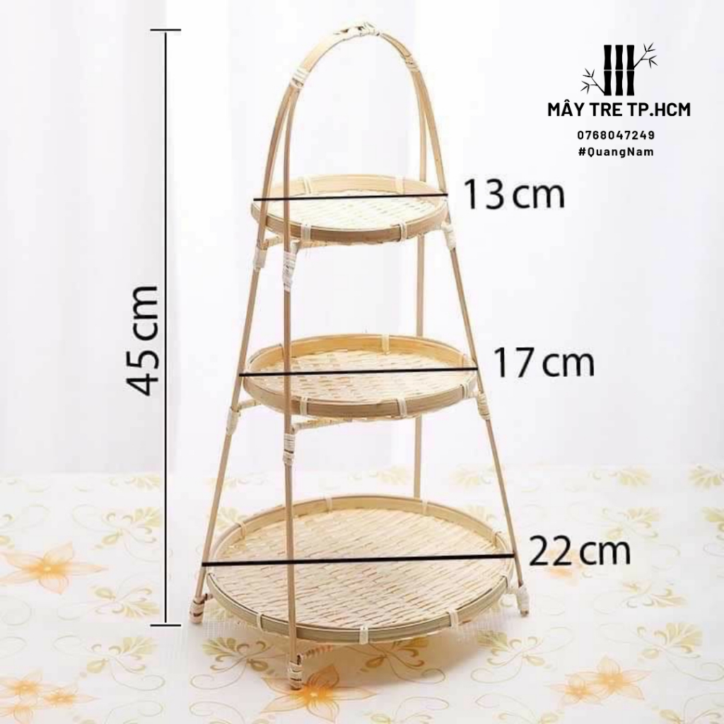 [ Bán lẻ giá sỉ ] Mẹt tre,mẹt tre 3 tầng,3 mẹt và kệ, kệ tre 3 tầng ...