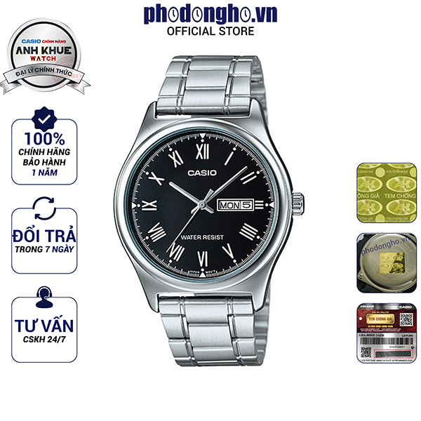 Đồng hồ nam dây kim loại Casio chính hãng Anh Khuê MTP-V006D-1BUDF | Shopee Việt Nam