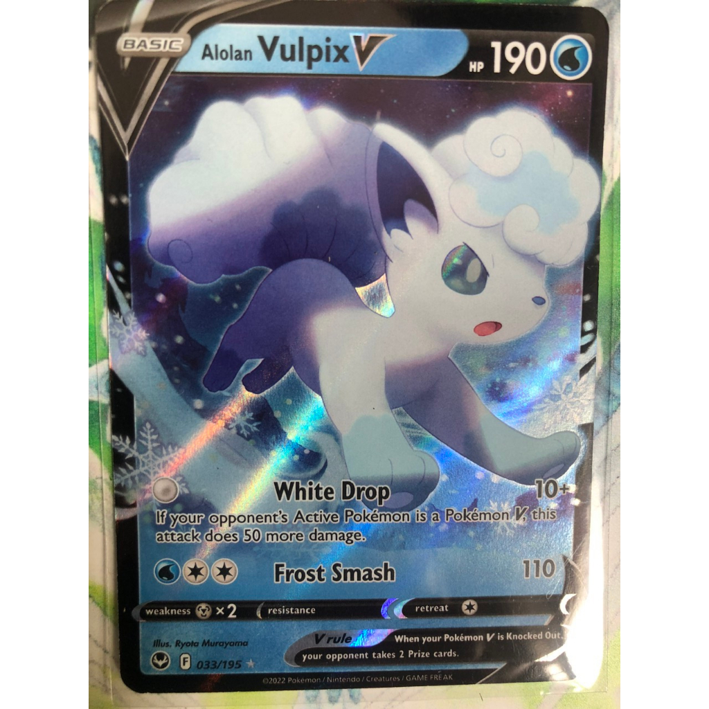 Thẻ bài Pokemon - TCG - Alolan Vulpix V / 033/195' | Shopee Việt Nam