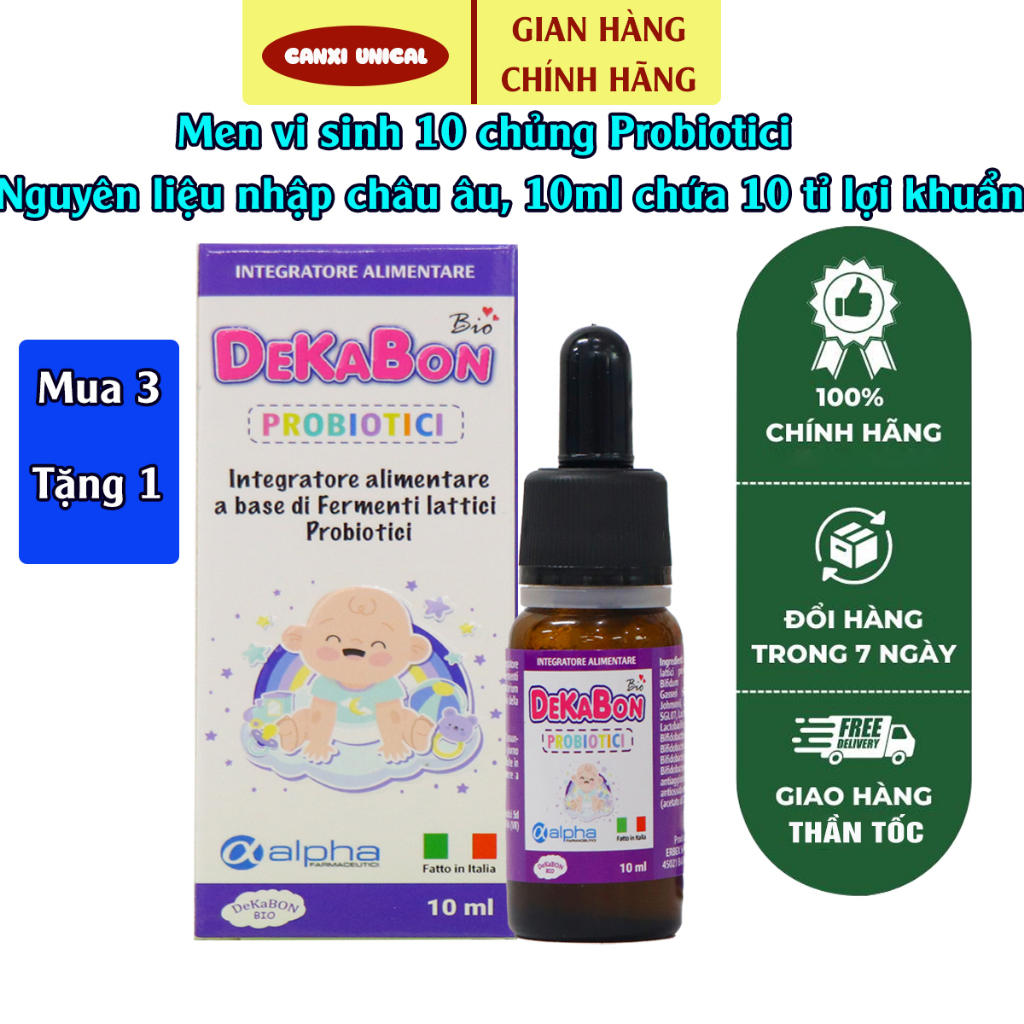 Combo 2 Men vi sinh Dekabon Probiotici 10ml - Canxiunical - Bổ sung lợi ...
