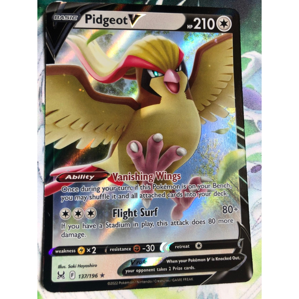 Thẻ bài Pokemon - TCG - Pidgeot V / 137/196' | Shopee Việt Nam