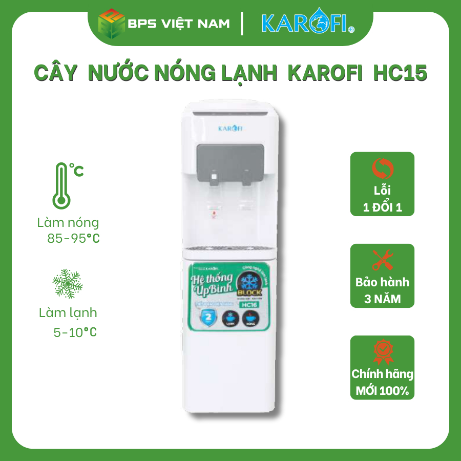 Cây Nước Nóng Lạnh Karofi HC16 (Úp Bình) Thiết Kế Hiện Đại Dễ Sử Dụng ...