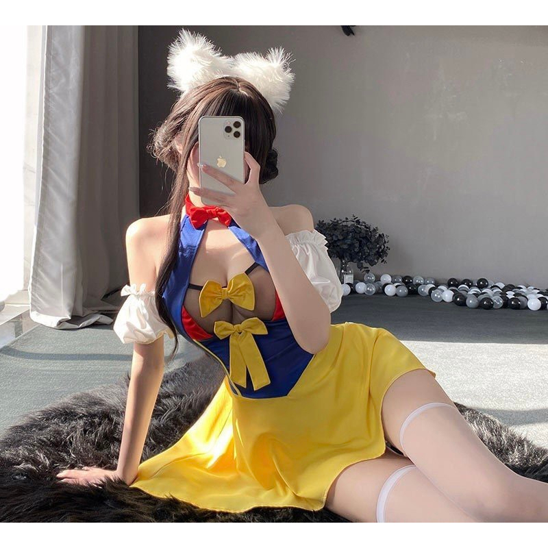Váy Ngủ Cosplay Hầu Gái Nơ Kép Cao Cấp Gợi Cảm 2709 Shopee Việt Nam