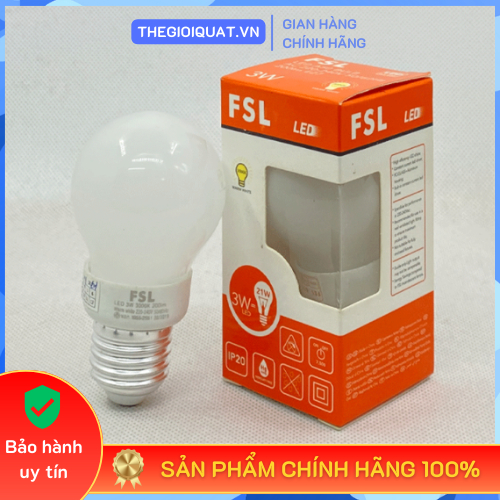 [HỎA TỐC] Bóng đèn led bulb FSL 3W chống cận, ánh sáng trắng & vàng - Hàng chính hãng | Shopee ...