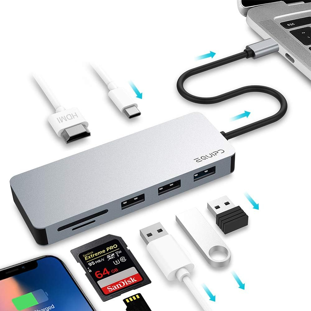 USB-C HUB 7 in 1 USB C adapter,4K USB C to HDMI | Shopee Việt Nam