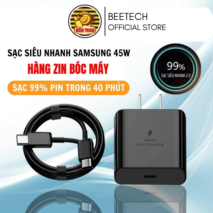 Bộ sạc nhanh 45w chính hãng chân Type C, Cốc sạc nhanh và cáp sạc type c cho Samsung - Beetech ...