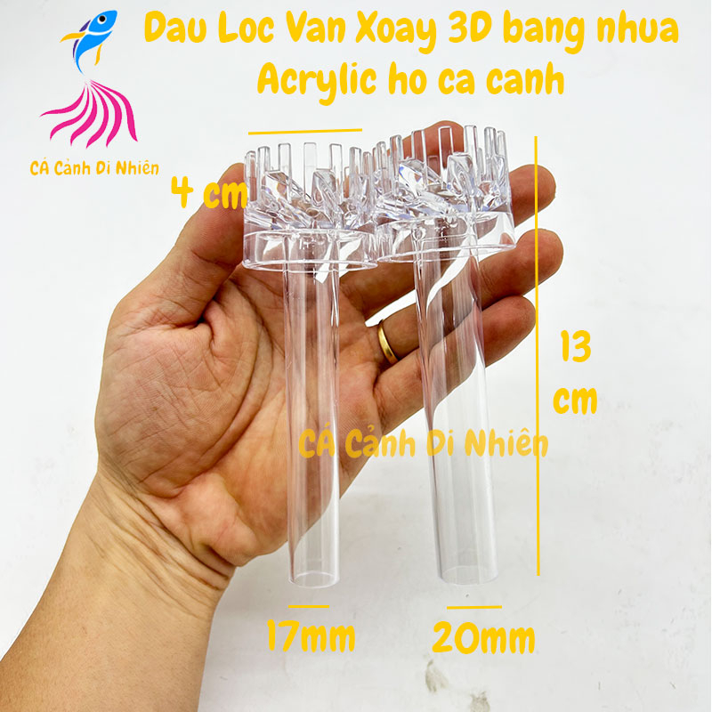 Đầu lọc váng xoay 3D bằng nhựa acrylic cho hồ cá cảnh hút bụi mặt nước ...