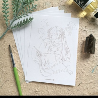 [16 mẫu lẻ] Tranh Line art tô màu nước nhập môn {a5/200gsm} | Shopee ...