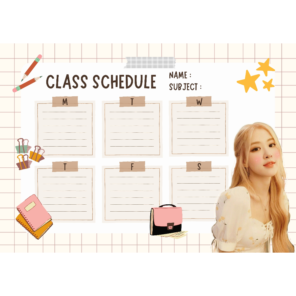 Decal dán Thời Khóa Biểu Timetable Sticker Dễ Thương Tiện Lợi Ghi Chú ...