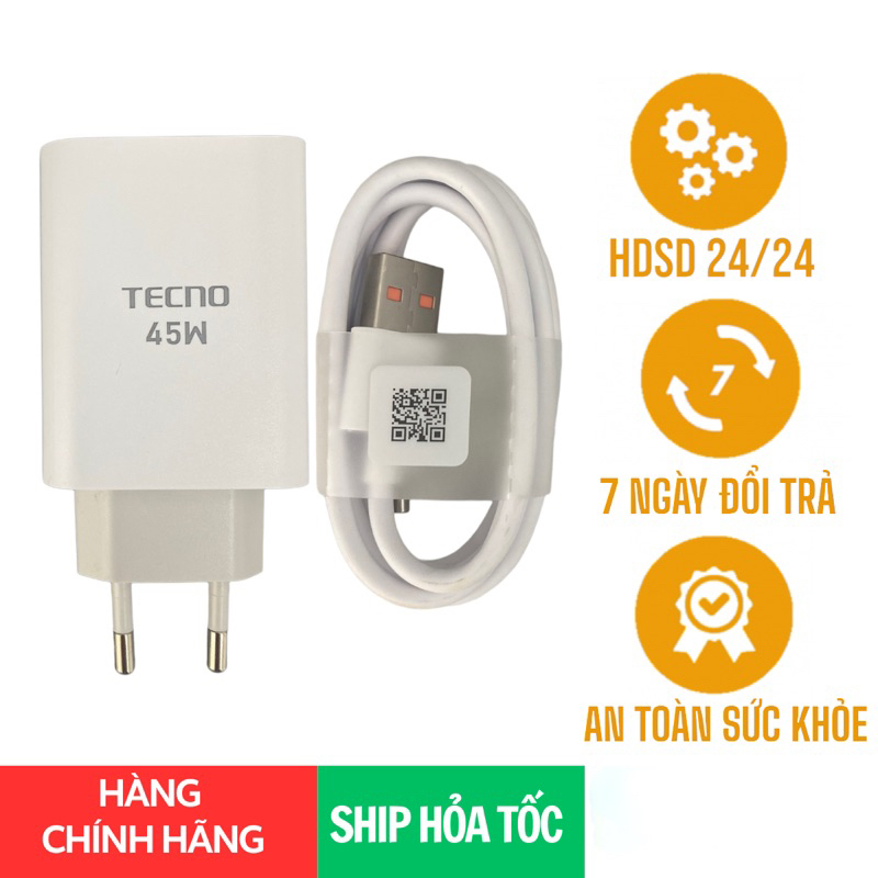 Bộ sạc Tecno 45w | Shopee Việt Nam