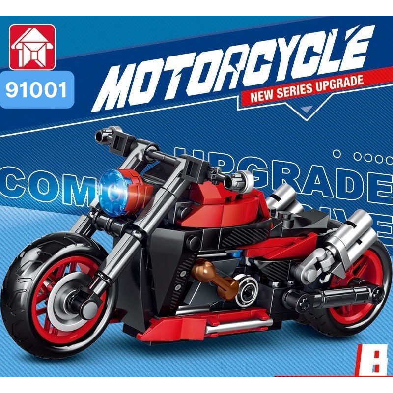 Bộ Xếp hình Lego Xe đua phân khối lớn, Mô hình lắp ghép Lego Xe mô tô ...