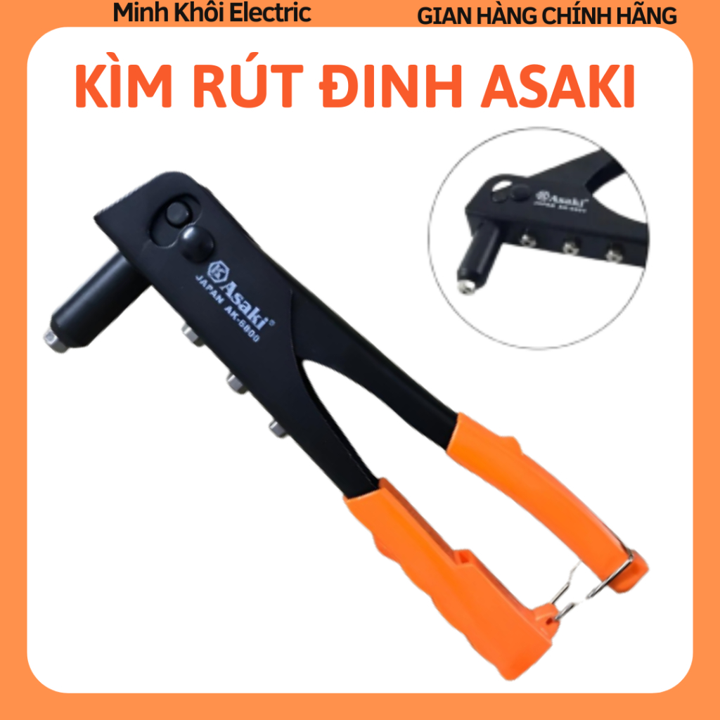Kìm rút đinh tán Asaki AK-6800, kìm rút đinh rive, kìm bấm đinh asaki ...