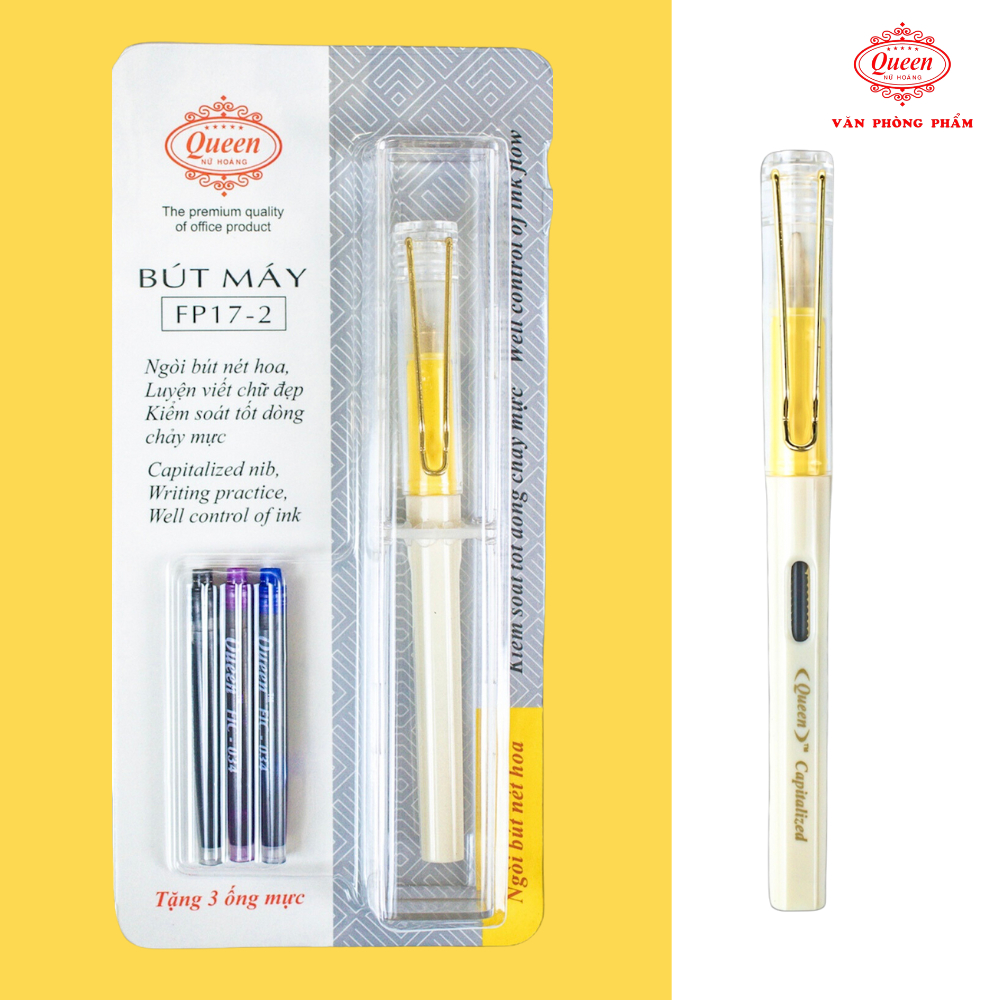 Bút máy ngòi nét thanh đậm Queen FP17-2 (6 màu Pastel) | Shopee Việt Nam