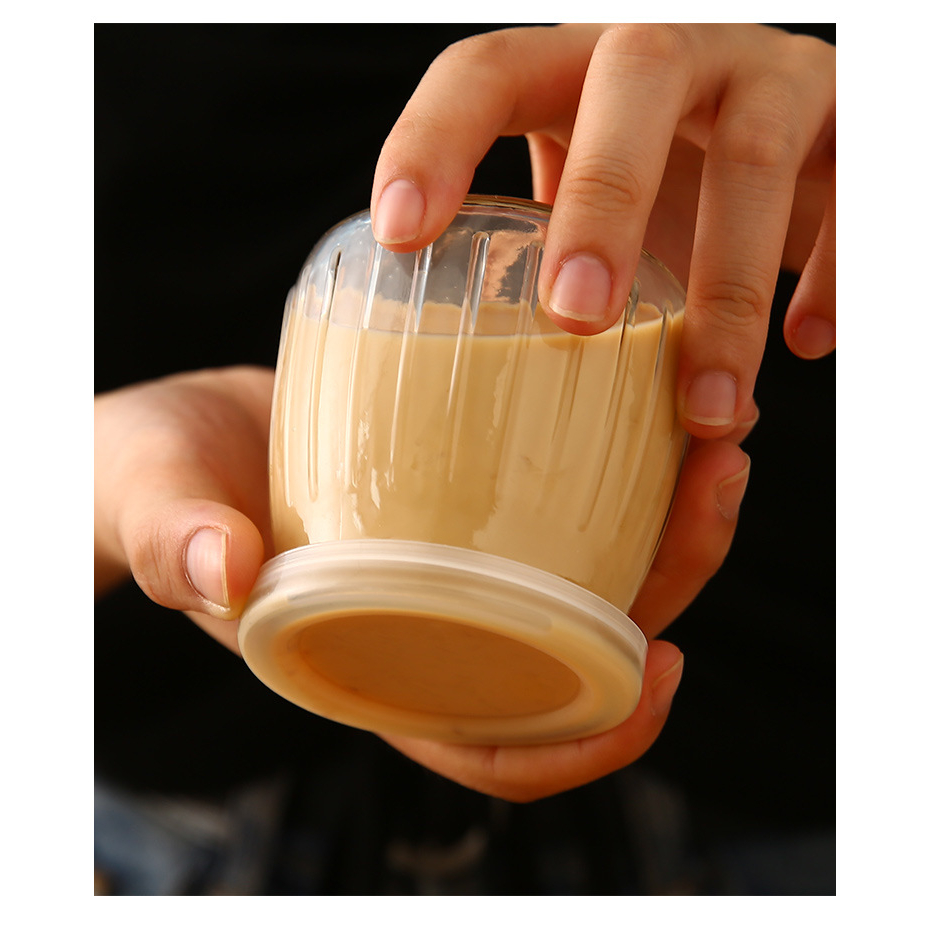 Bộ 10 Hũ Thủy Tinh Sọc Làm Sữa Chua 200ml, Hũ Lọ Yaourt, Lọ Pudding, Hủ ...