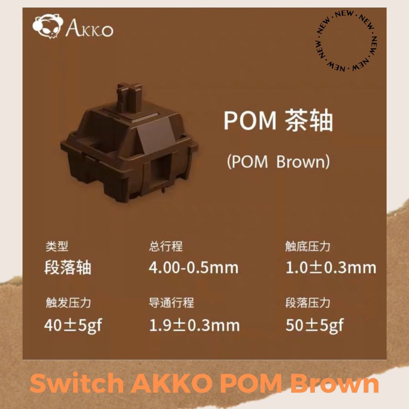 (Pack 45) Switch AKKO POM Brown~Công tắc bàn phím cơ | Shopee Việt Nam