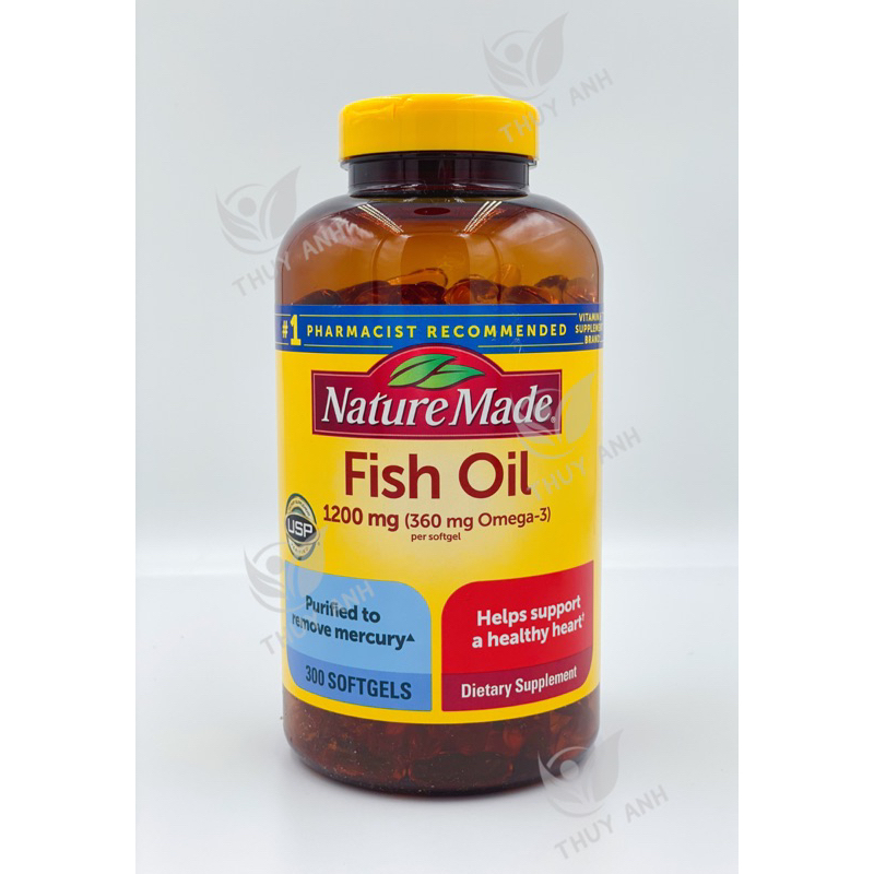 Dầu Cá Nature Made Fish Oil 1200mg 360mg Omega-3 300 Viên | Shopee Việt Nam
