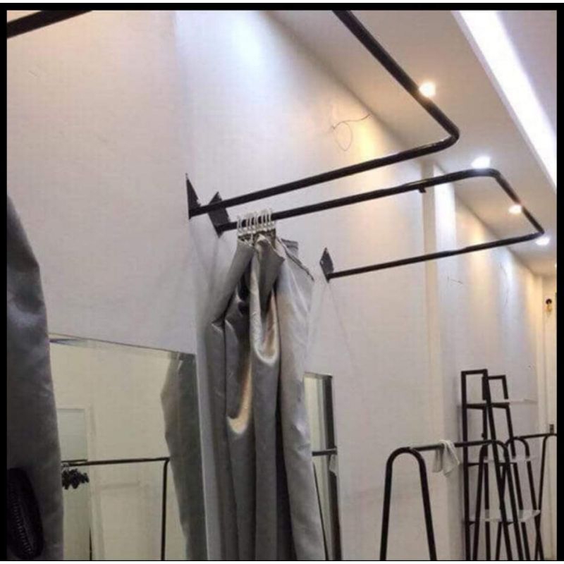 {FREESHIP}khung rèm thay quần áo chữ Ừ,sơn tĩnh điện đủ màu sắc và ...