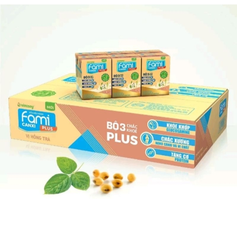 LỐC 6 HỘP CANXI FAMI VỊ HỒNG TRÀ PLUS | Shopee Việt Nam