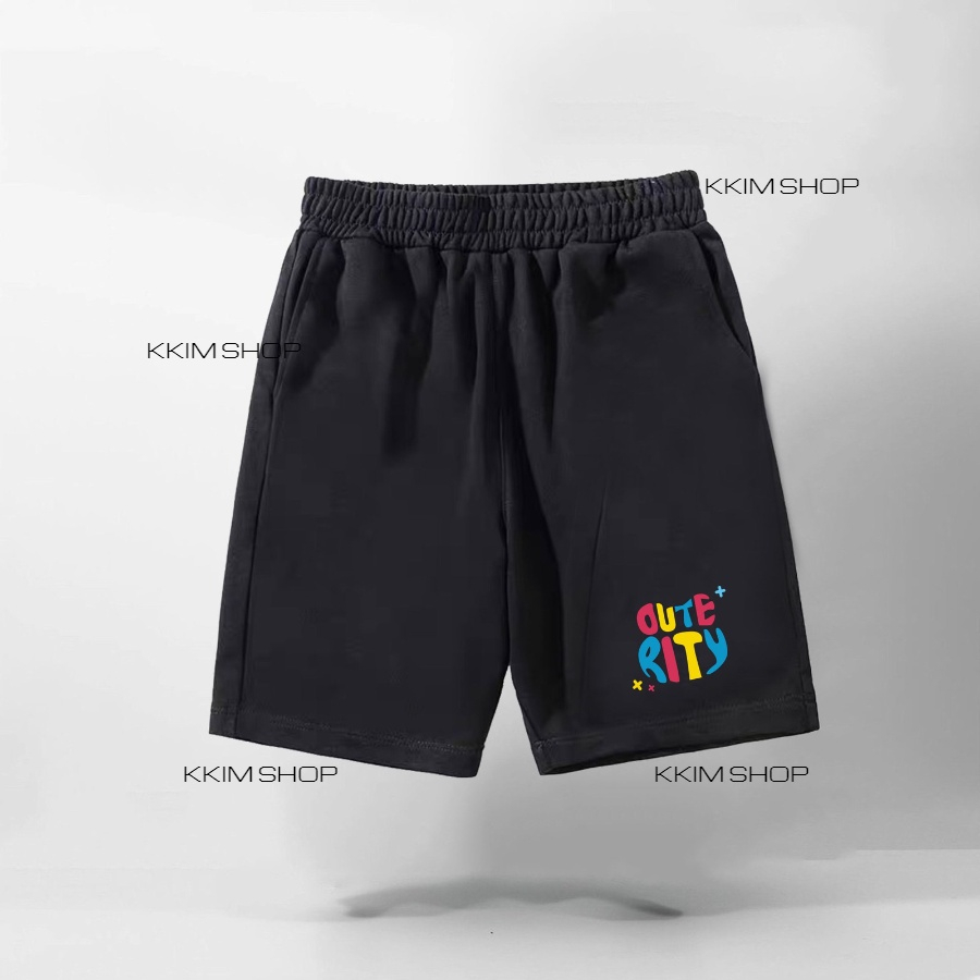 Quần Short OUTERITY Nam Nữ Màu Đen Form Ống Rộng, Quần Đùi Thể Thao Lửng Form Rộng Unisex Chất ...