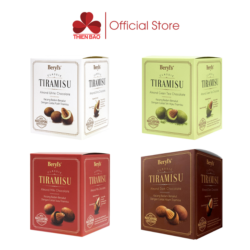 Socola Beryl's Classic Tiramisu (white/ green tea/ milk/ dark) hạnh ...
