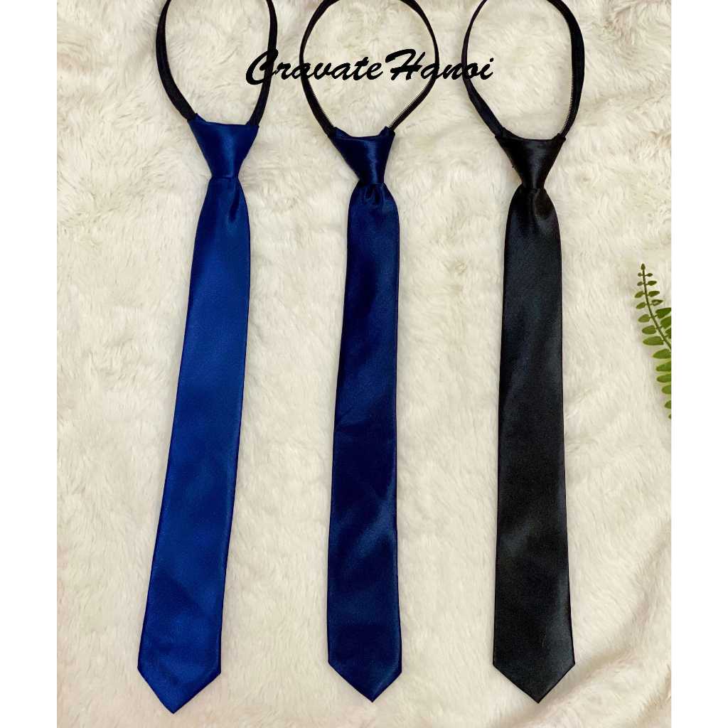Cà vạt nam thắt sẵn trơn 1 màu bản 5cm trẻ trung | Shopee Việt Nam