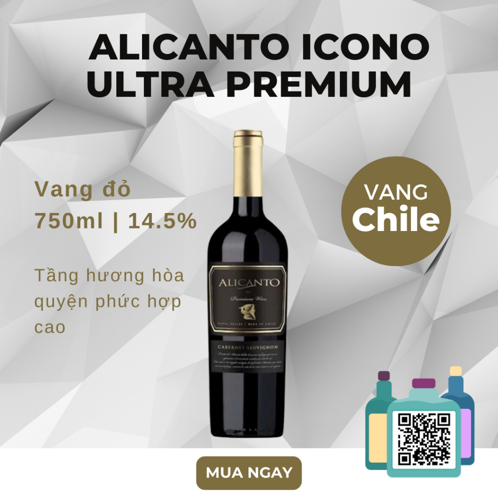 [CHILE] VANG ALICANTO Icono Ultra Premium 750ML | Shopee Việt Nam