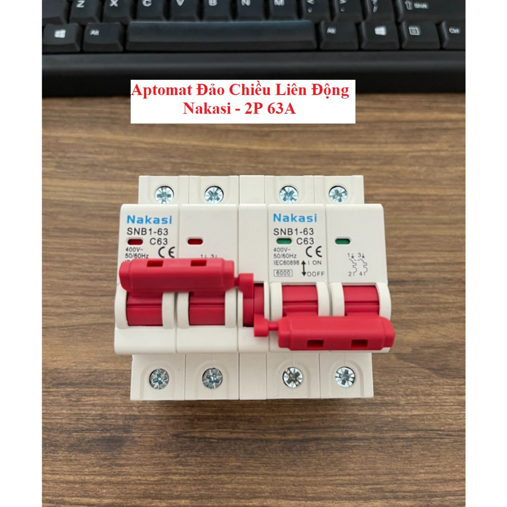 Cầu dao đảo chiều 2P 63A dạng aptomat Đảo chiều liên động 2 bên | Shopee Việt Nam