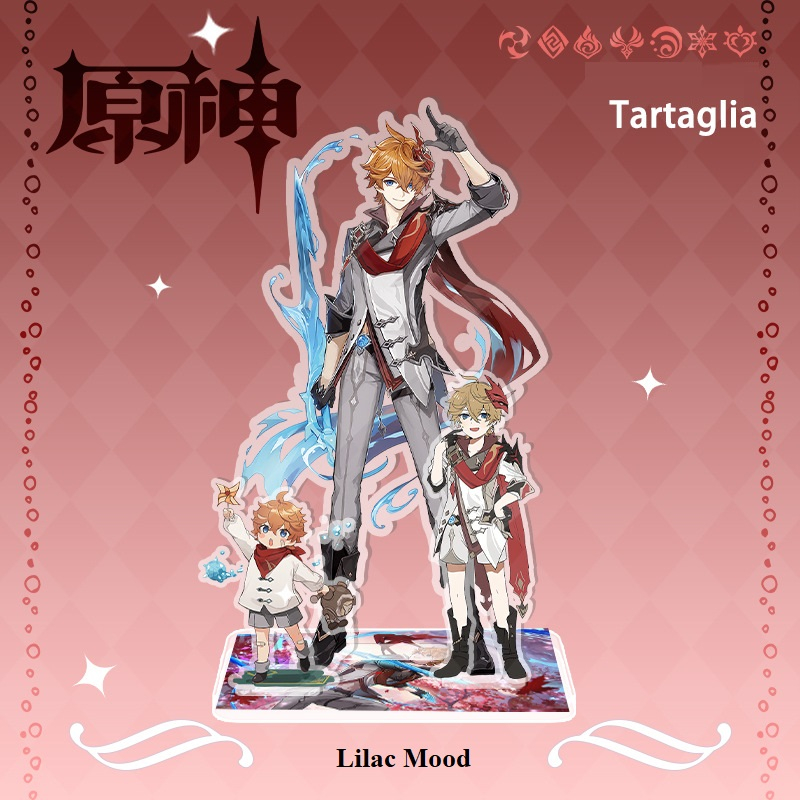 (có ảnh thật) Mô hình standee Childe Tartaglia Genshin Impact 3 mảnh ...