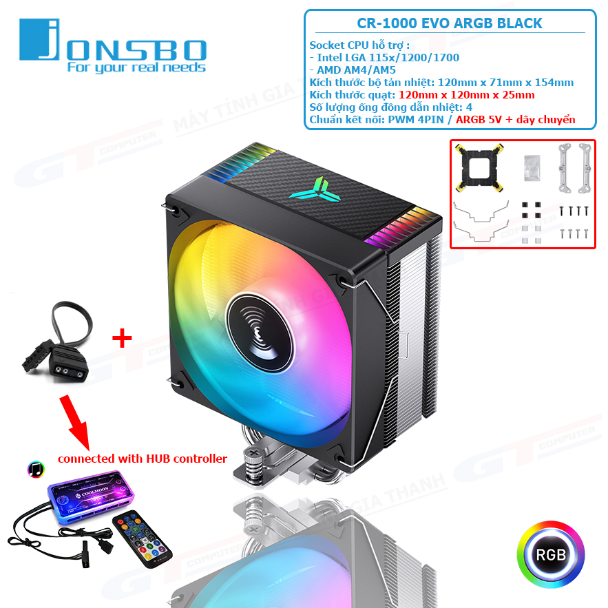 Quạt Tản Nhiệt CPU Jonsbo | CR1000, CR1000GT, CR1000 Plus, CR1200 ...
