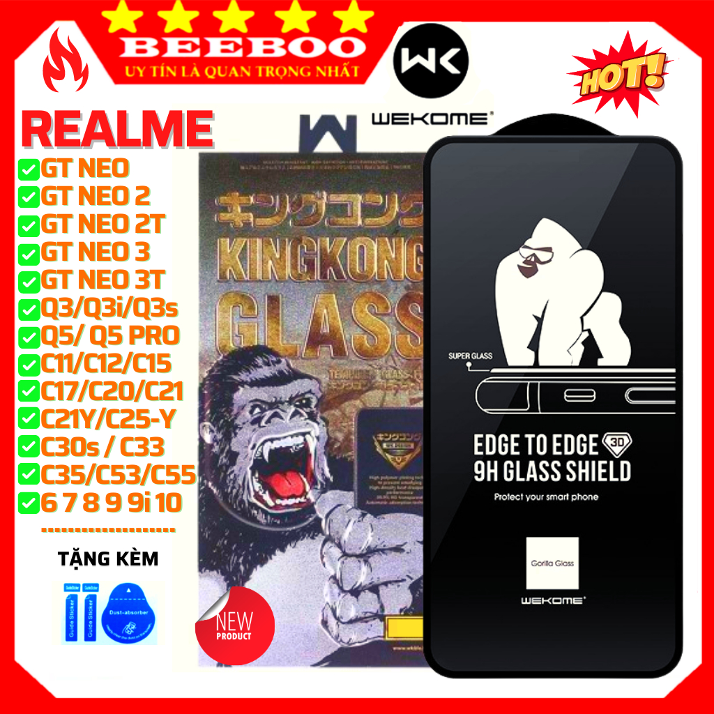 Kính cường lực Realme C53 C55 C33 C35 C11 C12 C21-Y C25Y C30s C33 6 7 8 9 9i Pro 10 Gt Neo 2 2T ...